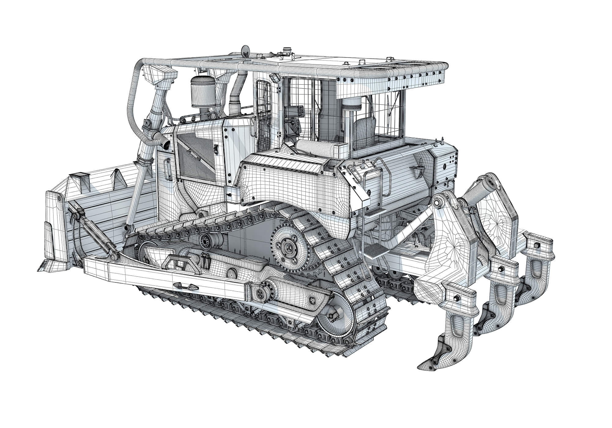 Tracked Dozer - 3D Model by 3D Horse