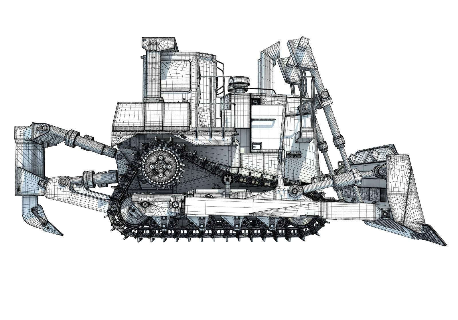 Tracked Dozer - 3D Model by 3D Horse