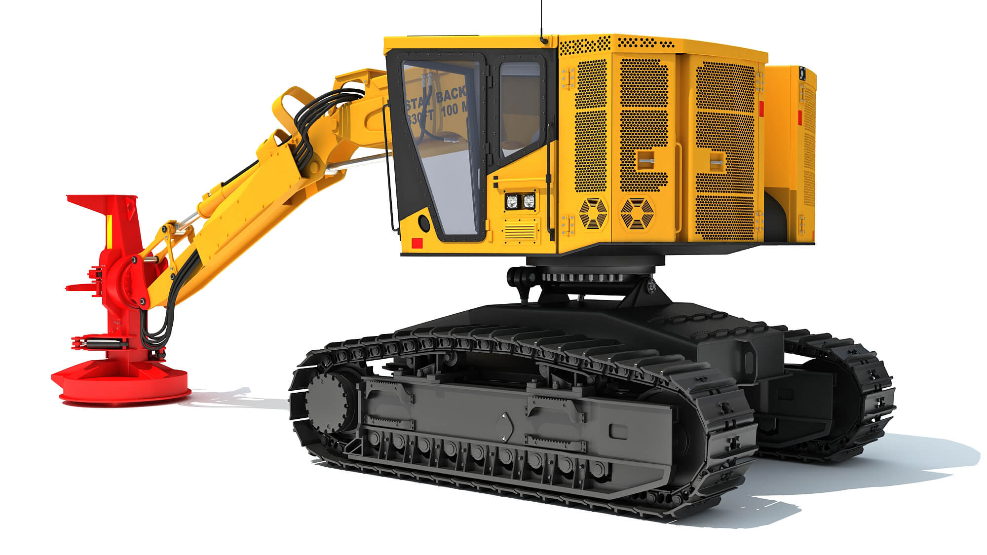 Tracked Feller Buncher Forestry Harvester - 3D Model by 3D Horse