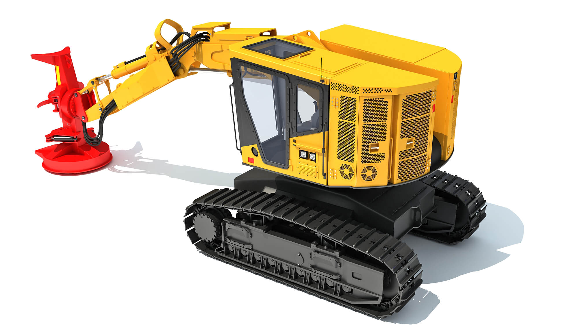 Tracked Feller Buncher Forestry Harvester - 3D Model by 3D Horse