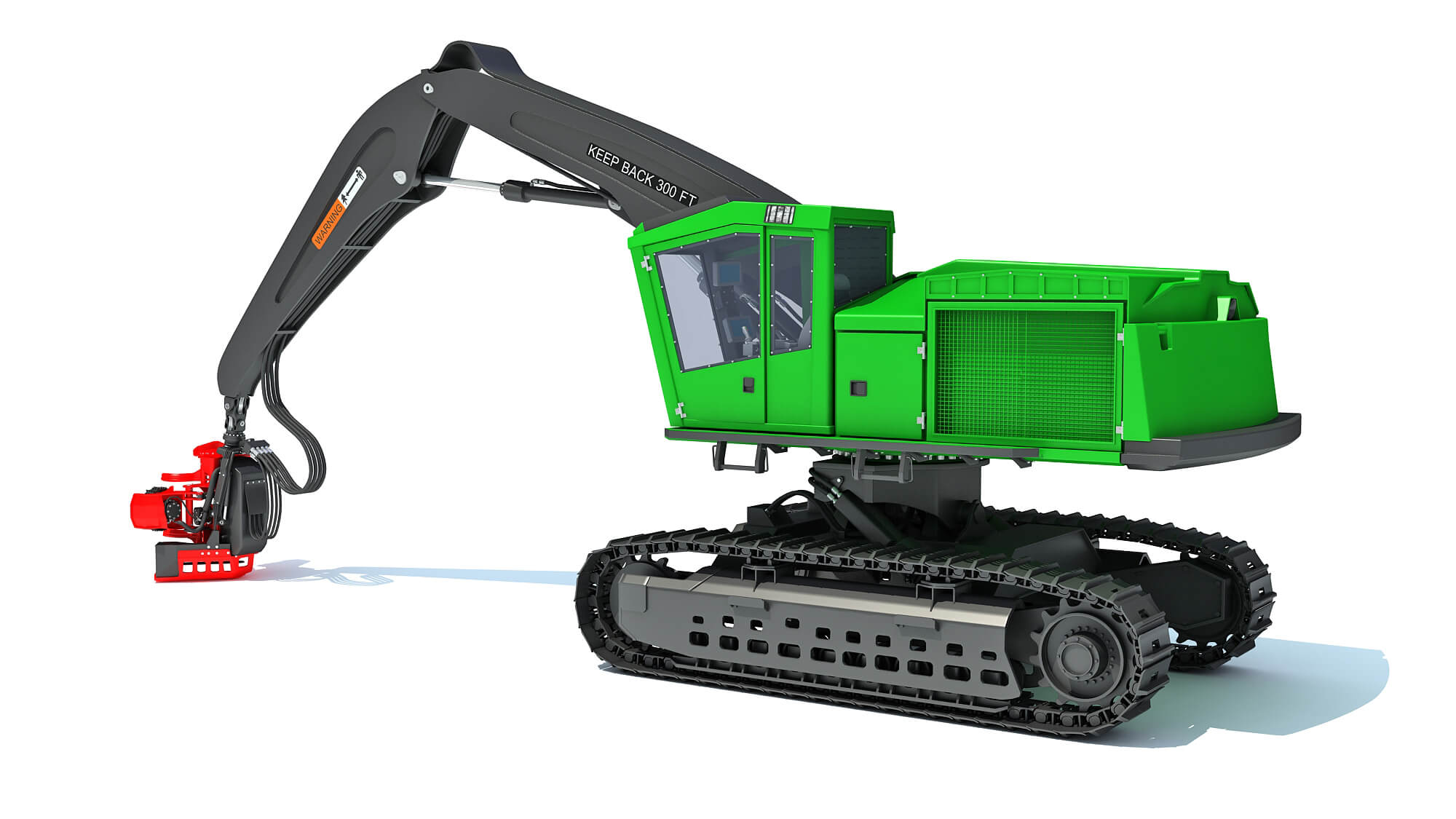 Tracked Forestry Harvester - 3D Model by 3D Horse