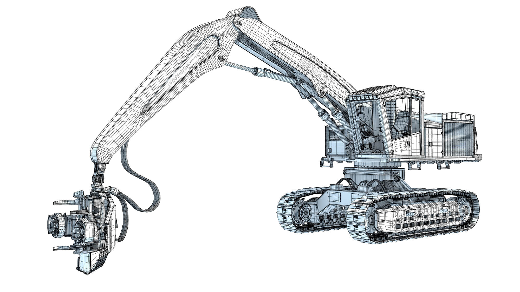 Tracked Forestry Harvester - 3D Model by 3D Horse