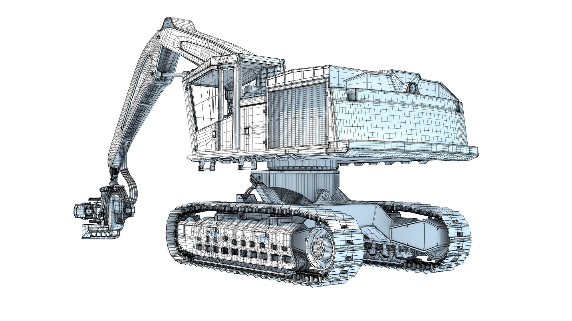 Tracked Forestry Harvester - 3D Model by 3D Horse