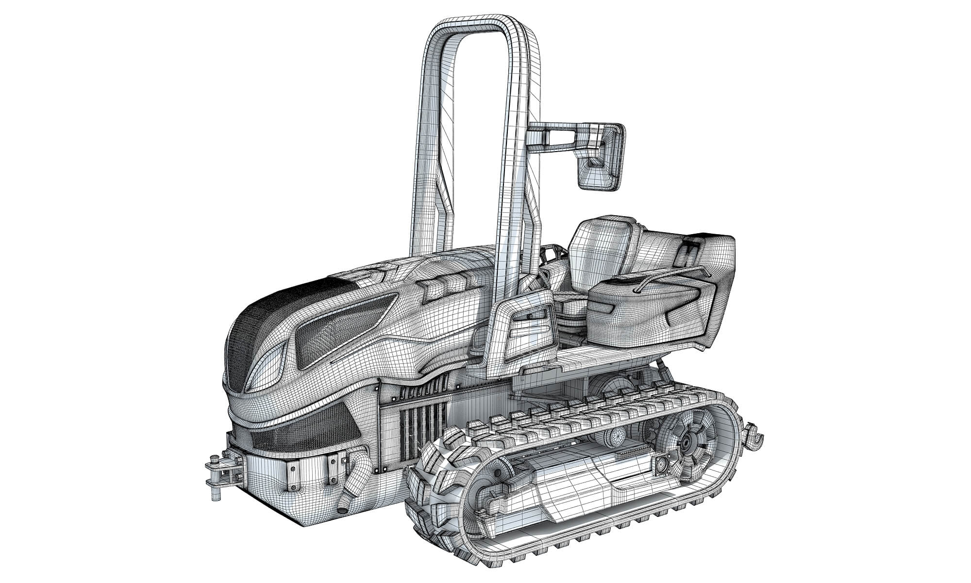 Tracked Tractor - 3D Model by 3D Horse