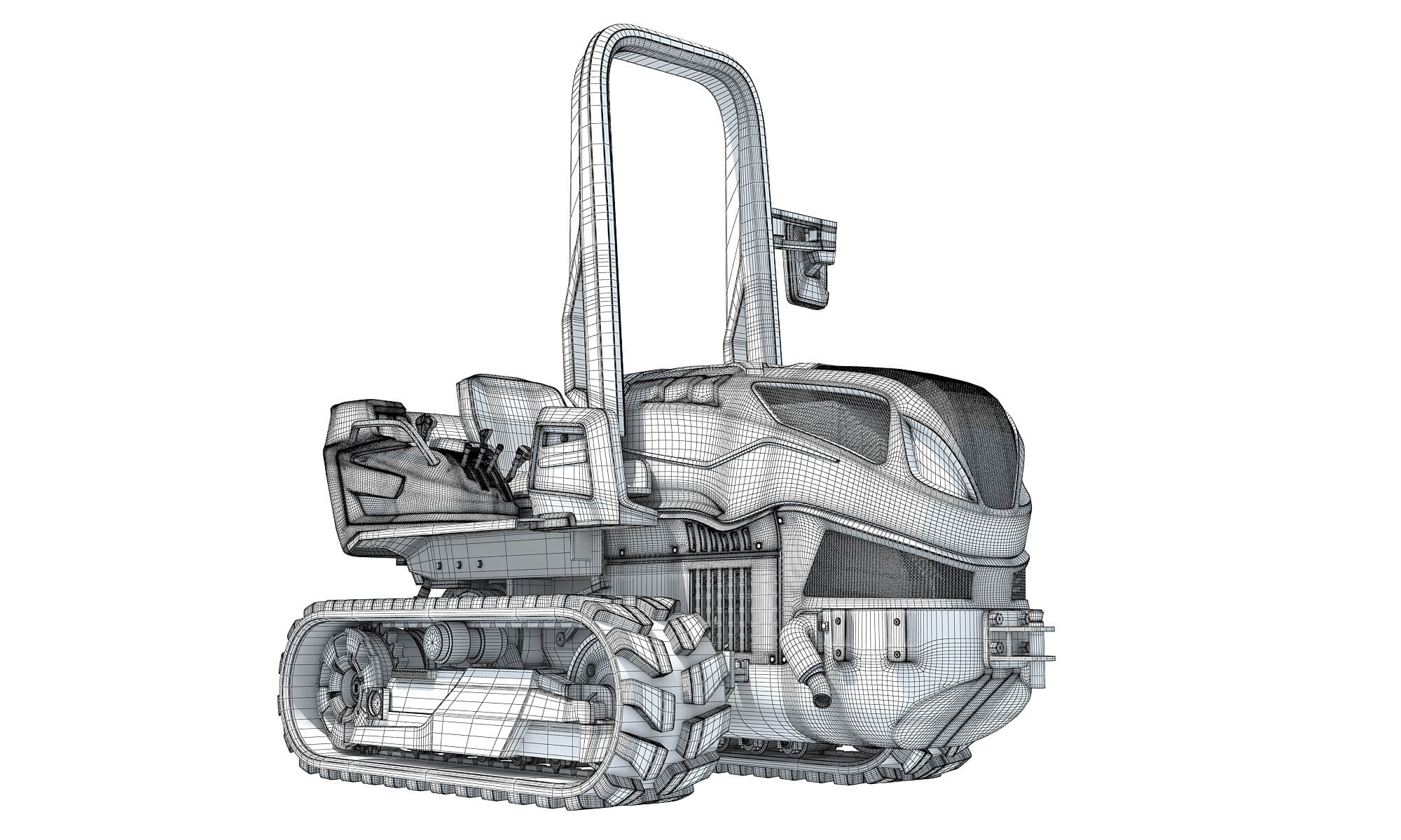 Tracked Tractor - 3D Model by 3D Horse