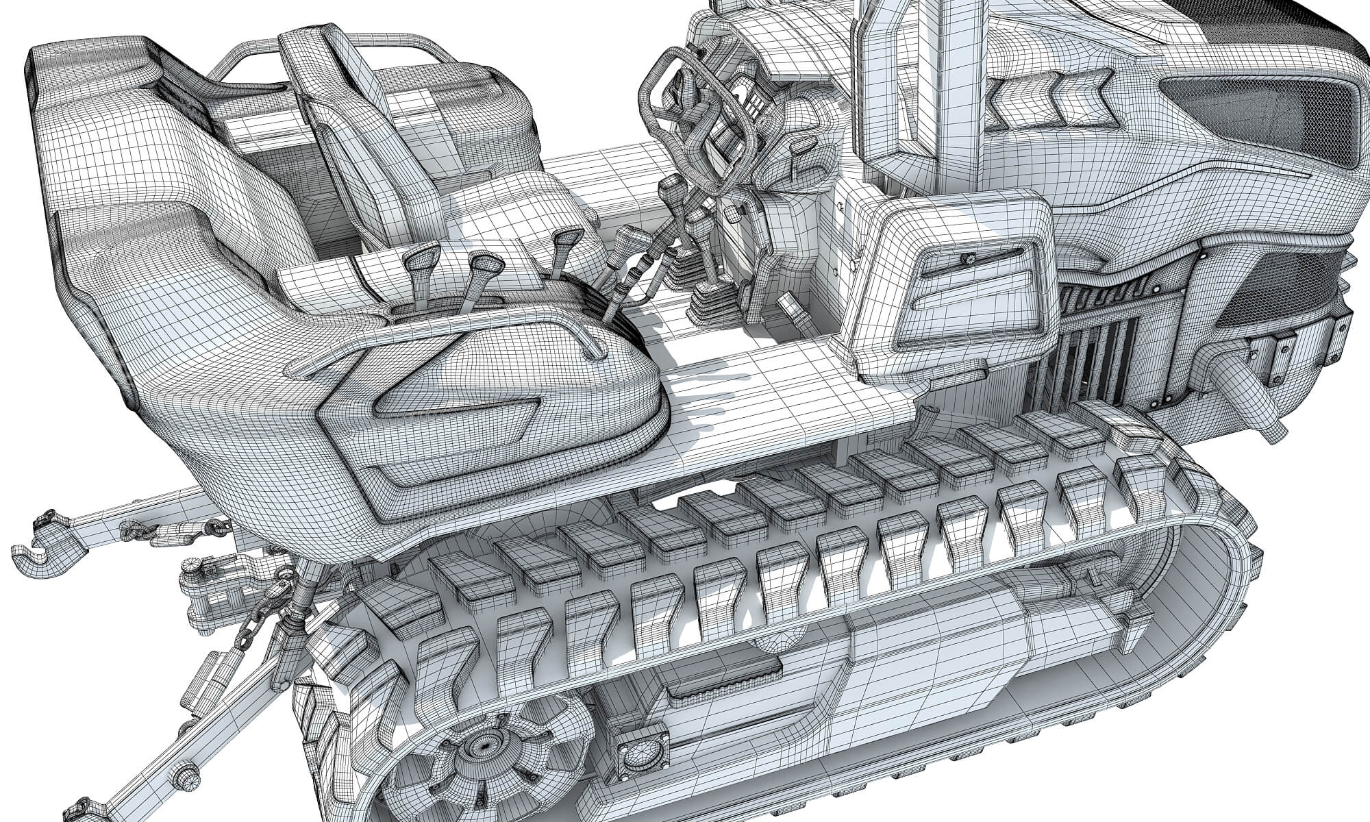 Tracked Tractor - 3D Model by 3D Horse