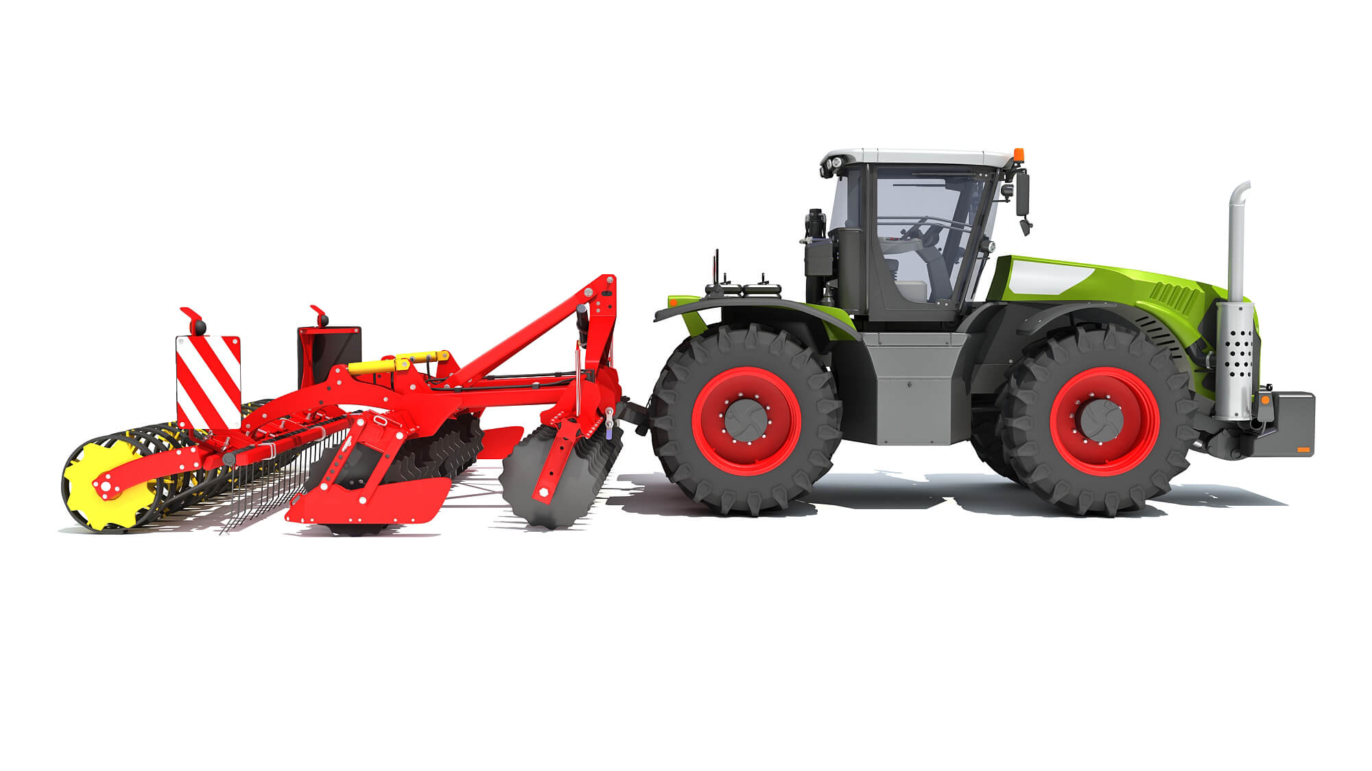 Tractor with Disc Harrow - 3D Model by 3D Horse