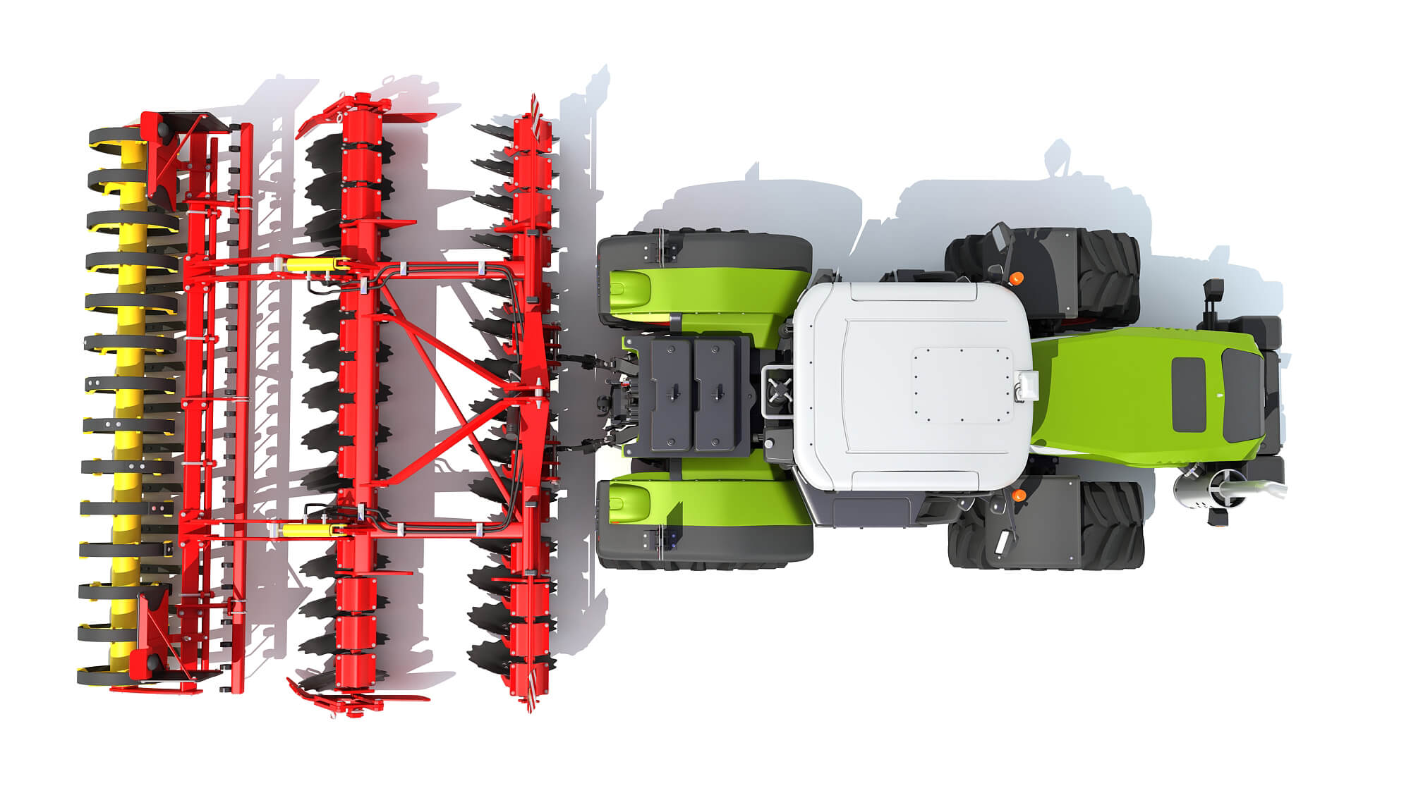 Tractor with Disc Harrow - 3D Model by 3D Horse