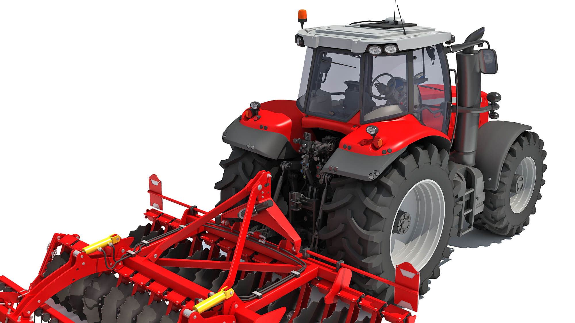 Tractor with Disc Harrow - 3D Model by 3D Horse