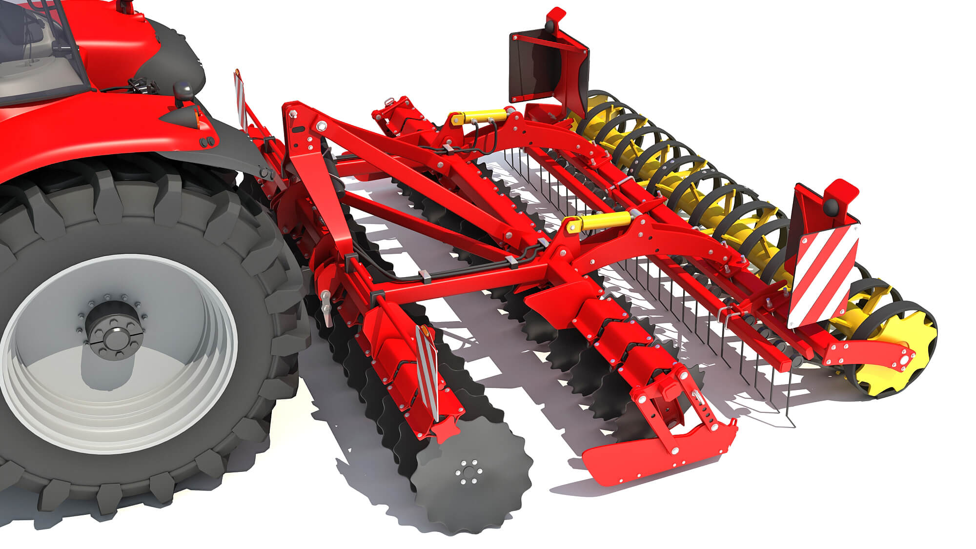 Tractor with Disc Harrow - 3D Model by 3D Horse