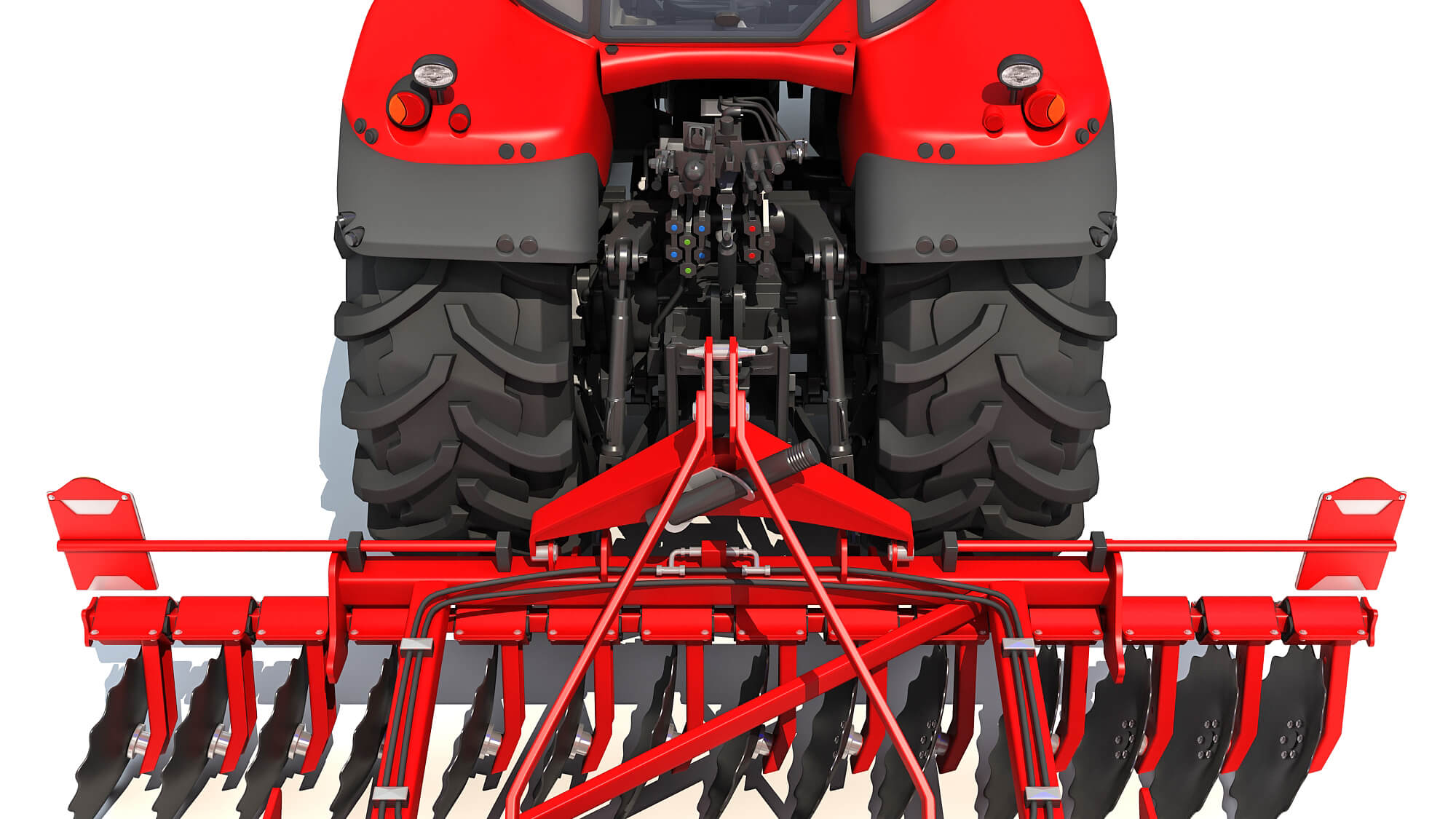 Tractor with Disc Harrow - 3D Model by 3D Horse