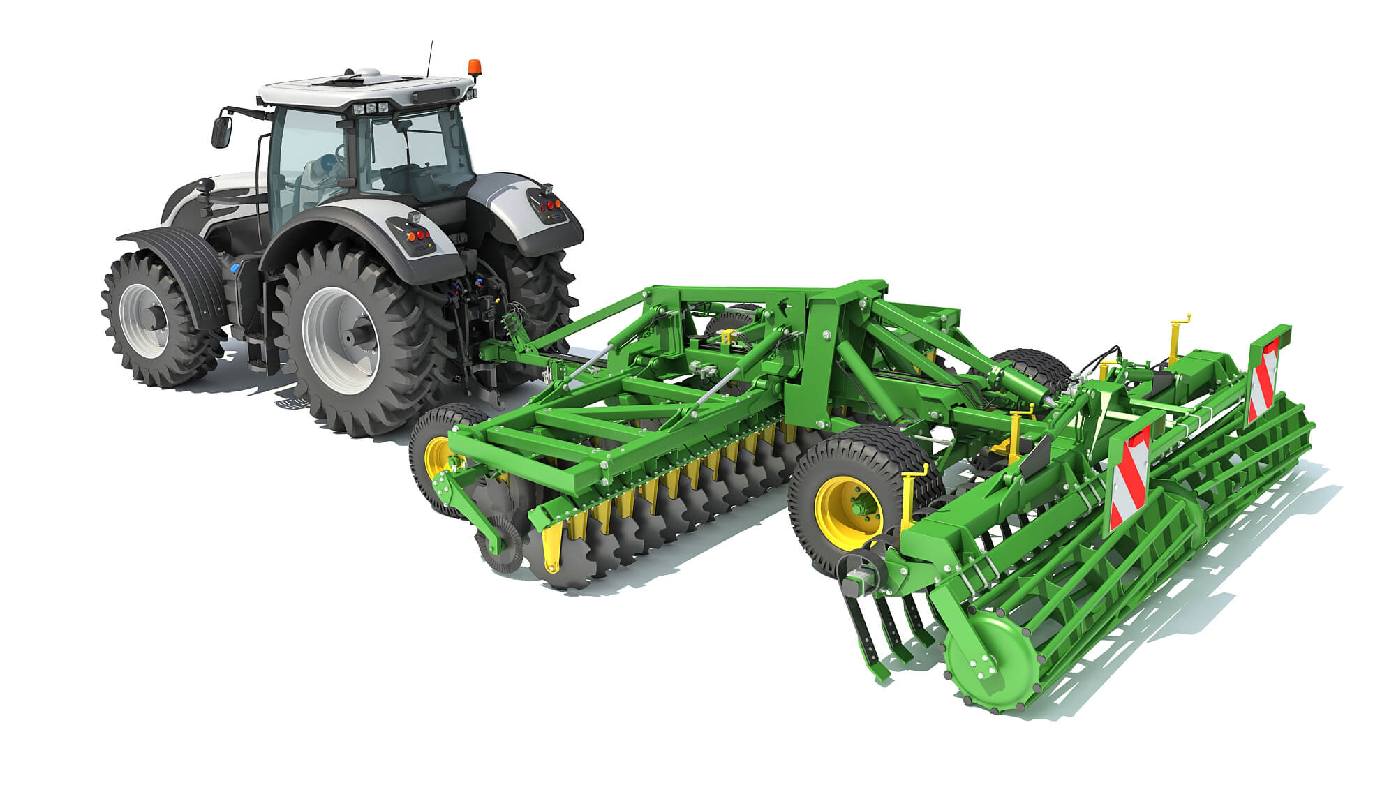 Tractor with Disc Harrow - 3D Model by 3D Horse