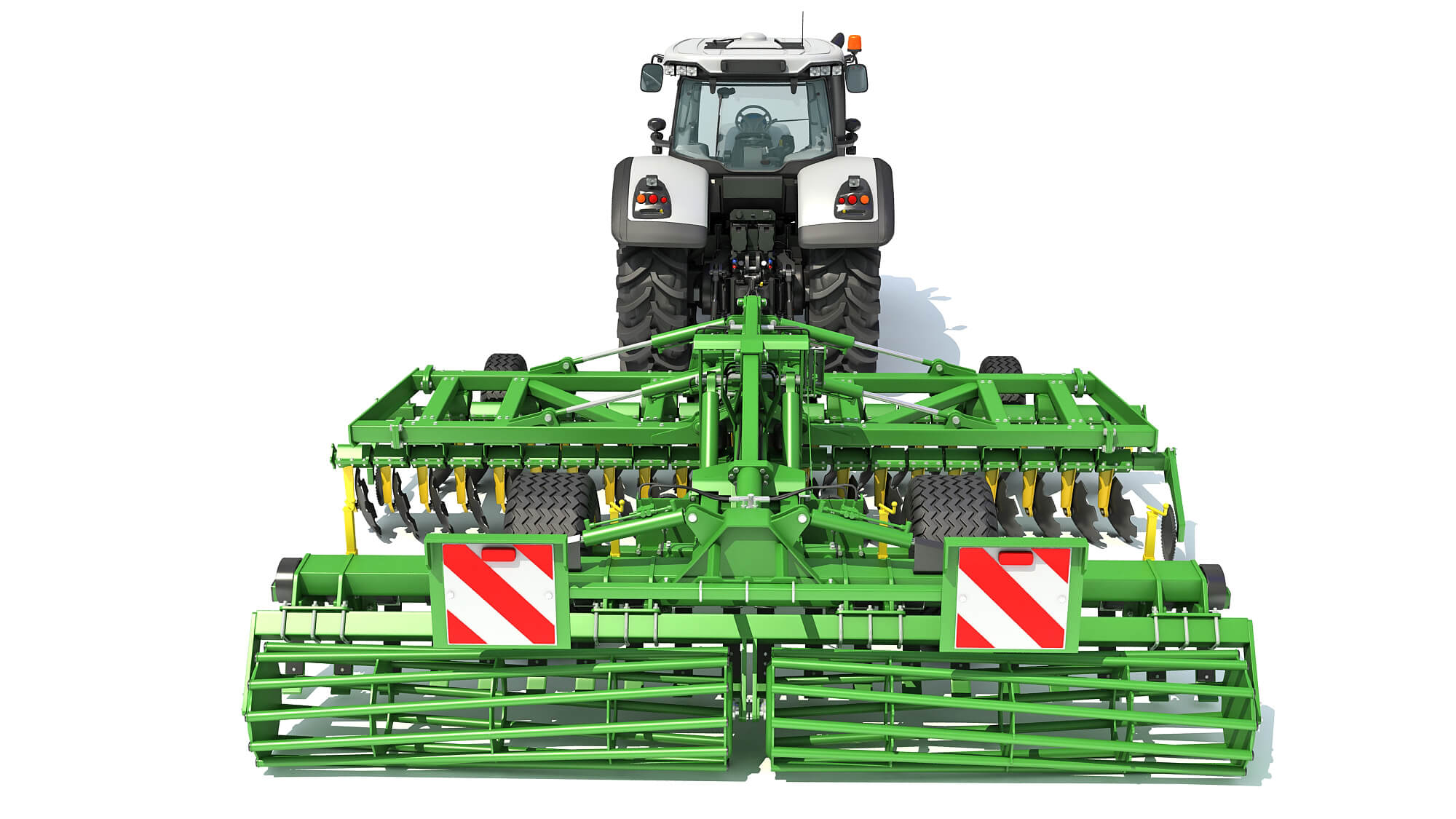 Tractor with Disc Harrow - 3D Model by 3D Horse