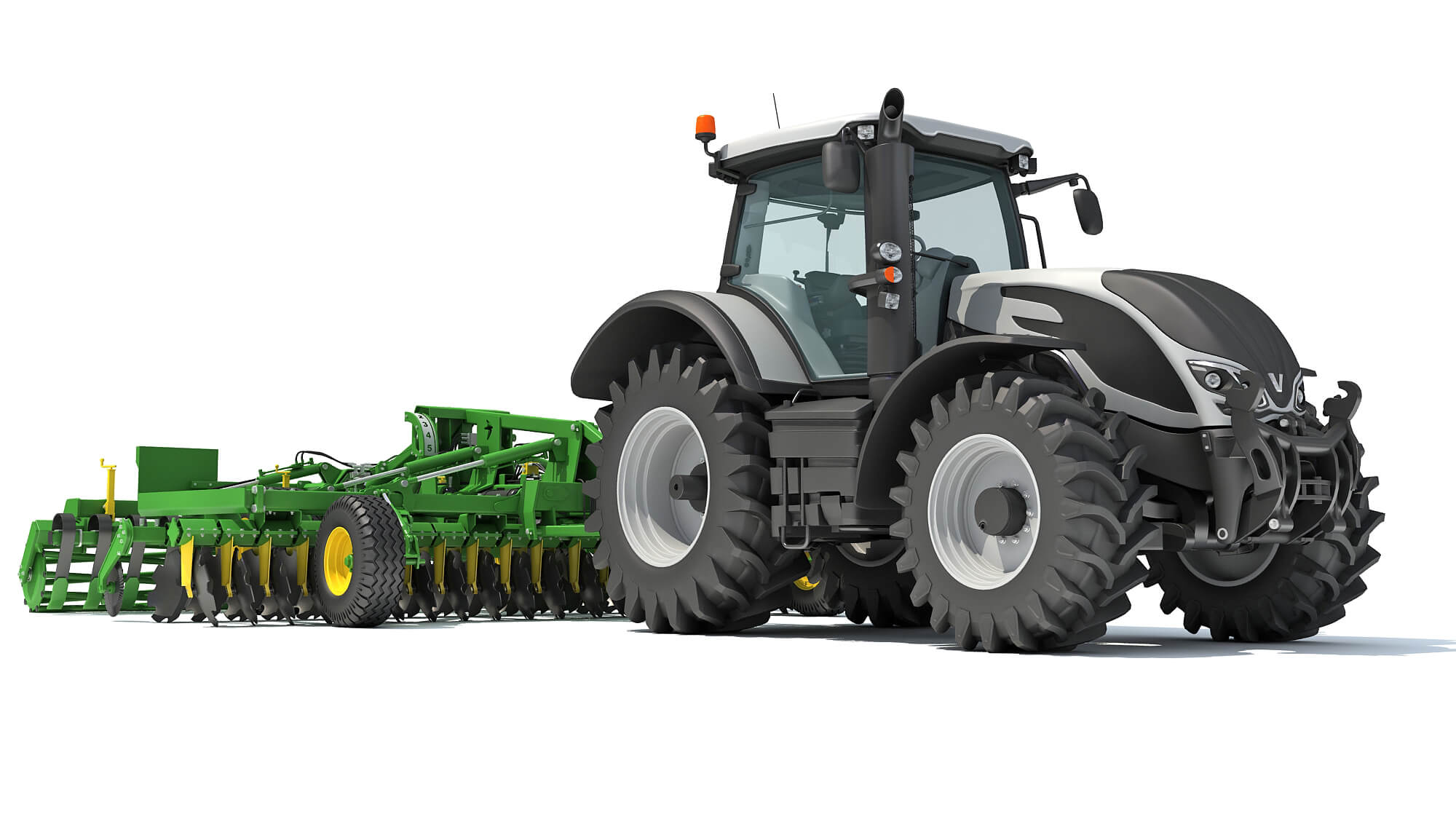 Tractor with Disc Harrow - 3D Model by 3D Horse