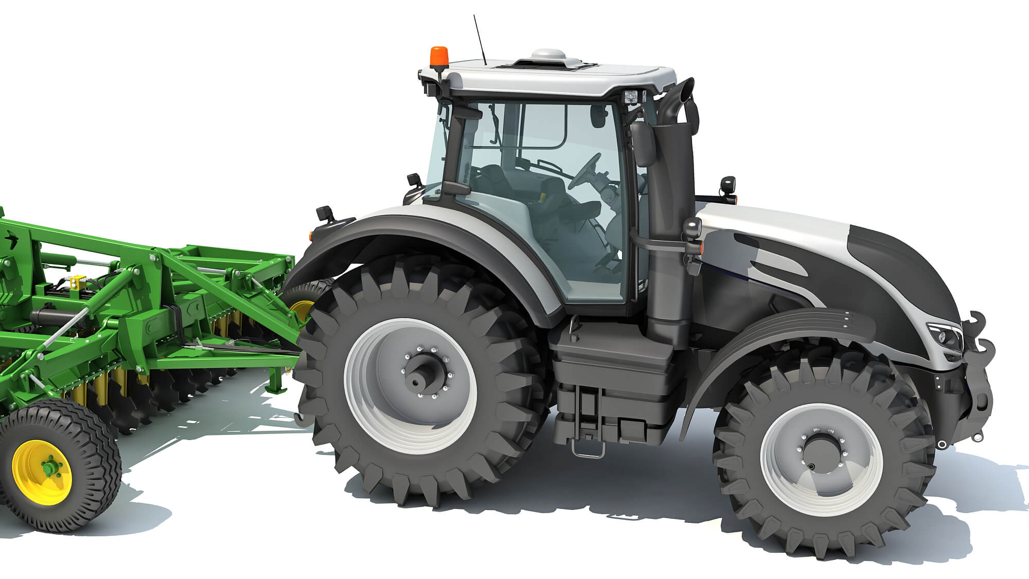 Tractor with Disc Harrow - 3D Model by 3D Horse