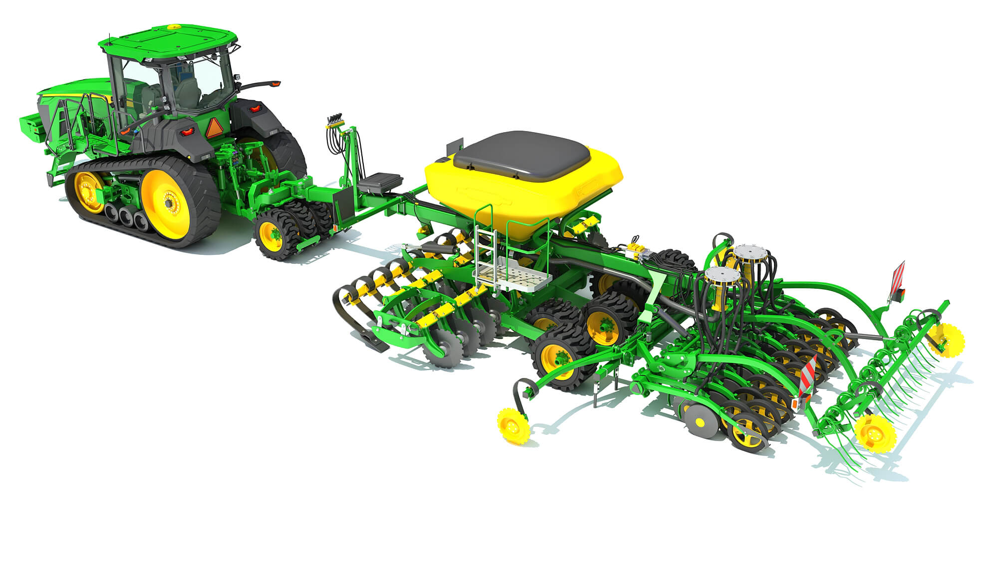 Tractor with Seed Drill - 3D Model by 3D Horse