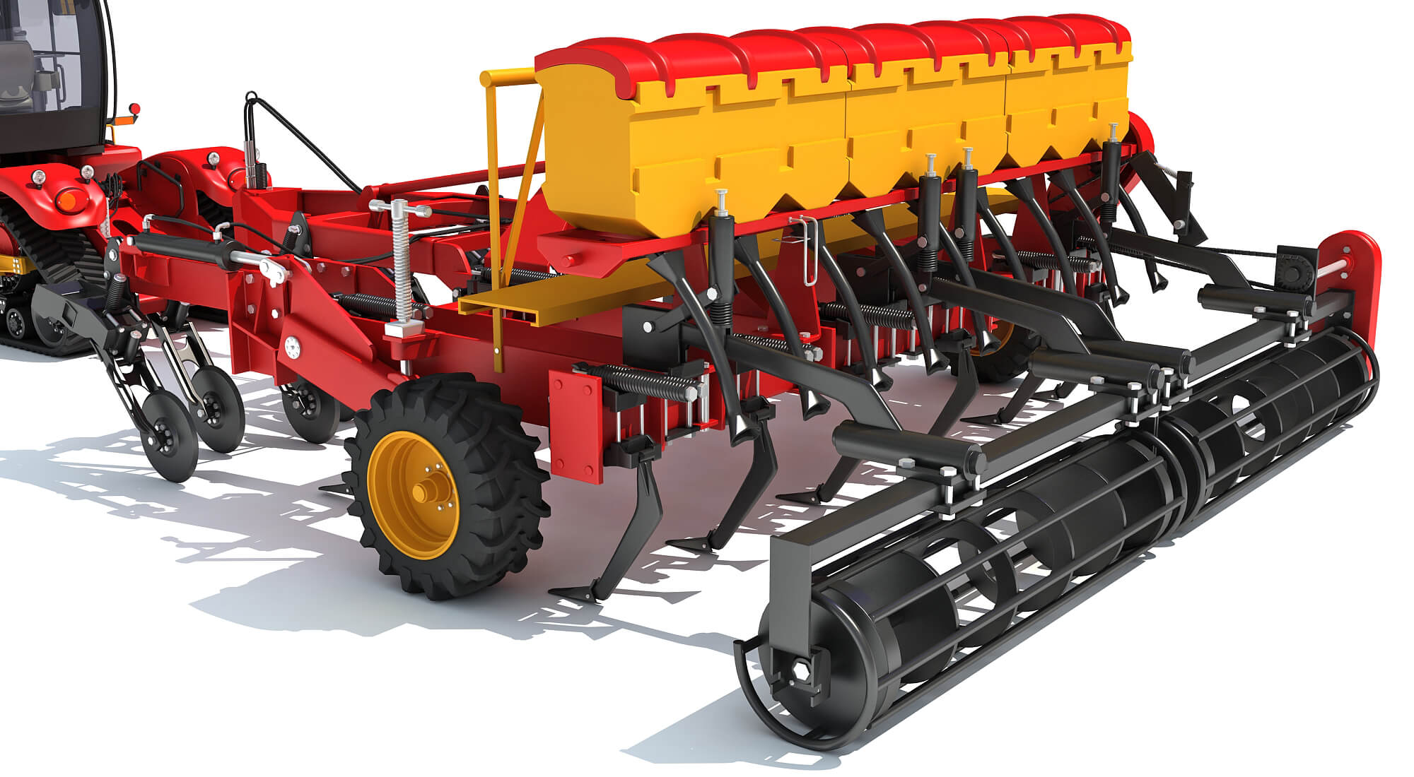 Tractor with Trailed Disc Harrow - 3D Model by 3D Horse