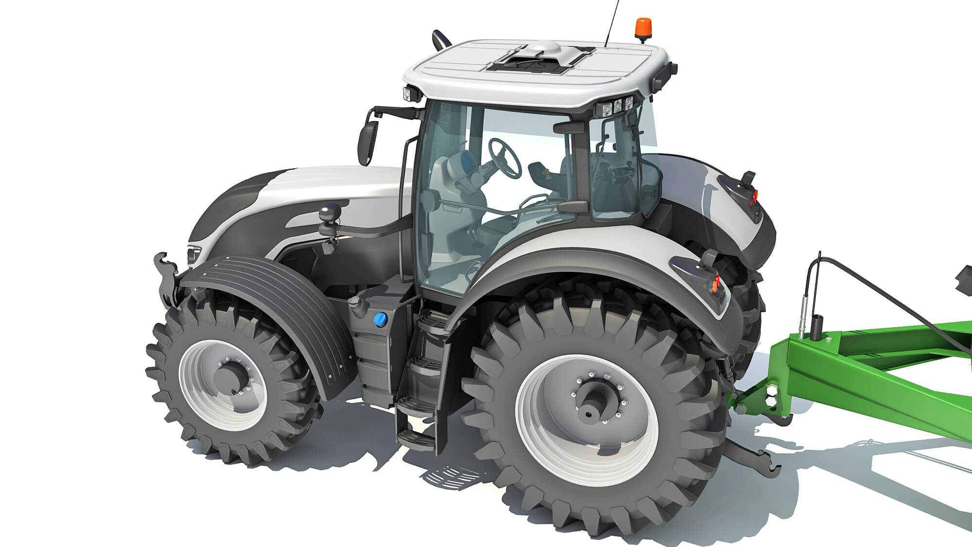 Tractor with Trailed Disc Harrow - 3D Model by 3D Horse
