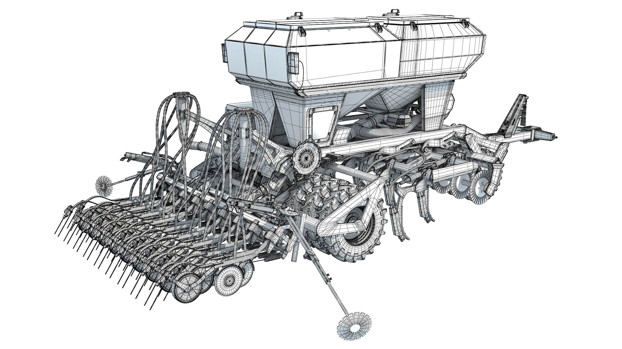 Trailed Planter Seeder - 3D Model by 3D Horse