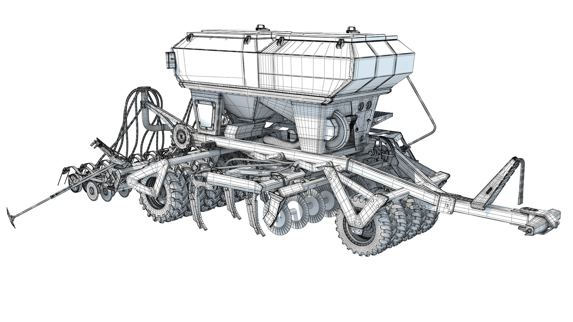 Trailed Planter Seeder - 3D Model by 3D Horse