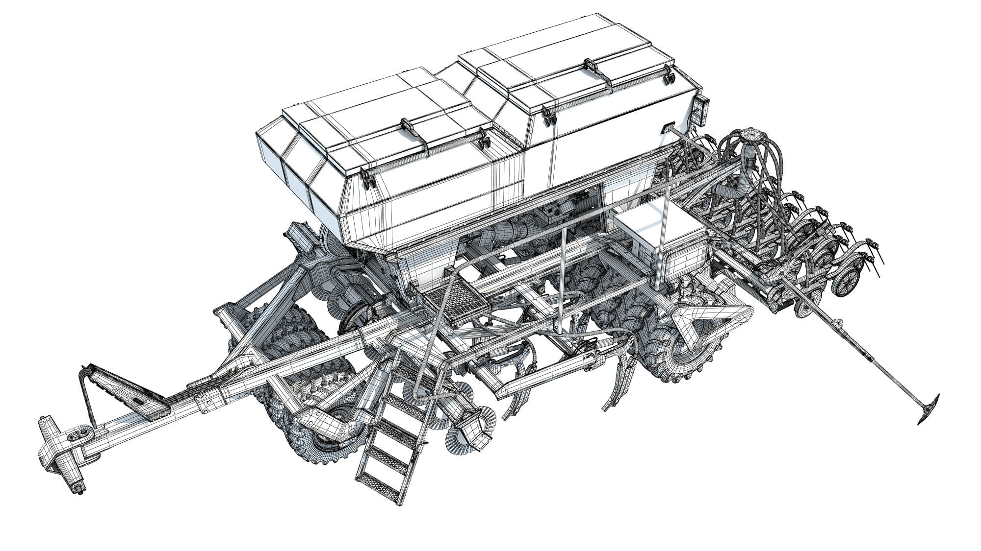 Trailed Planter Seeder - 3D Model by 3D Horse