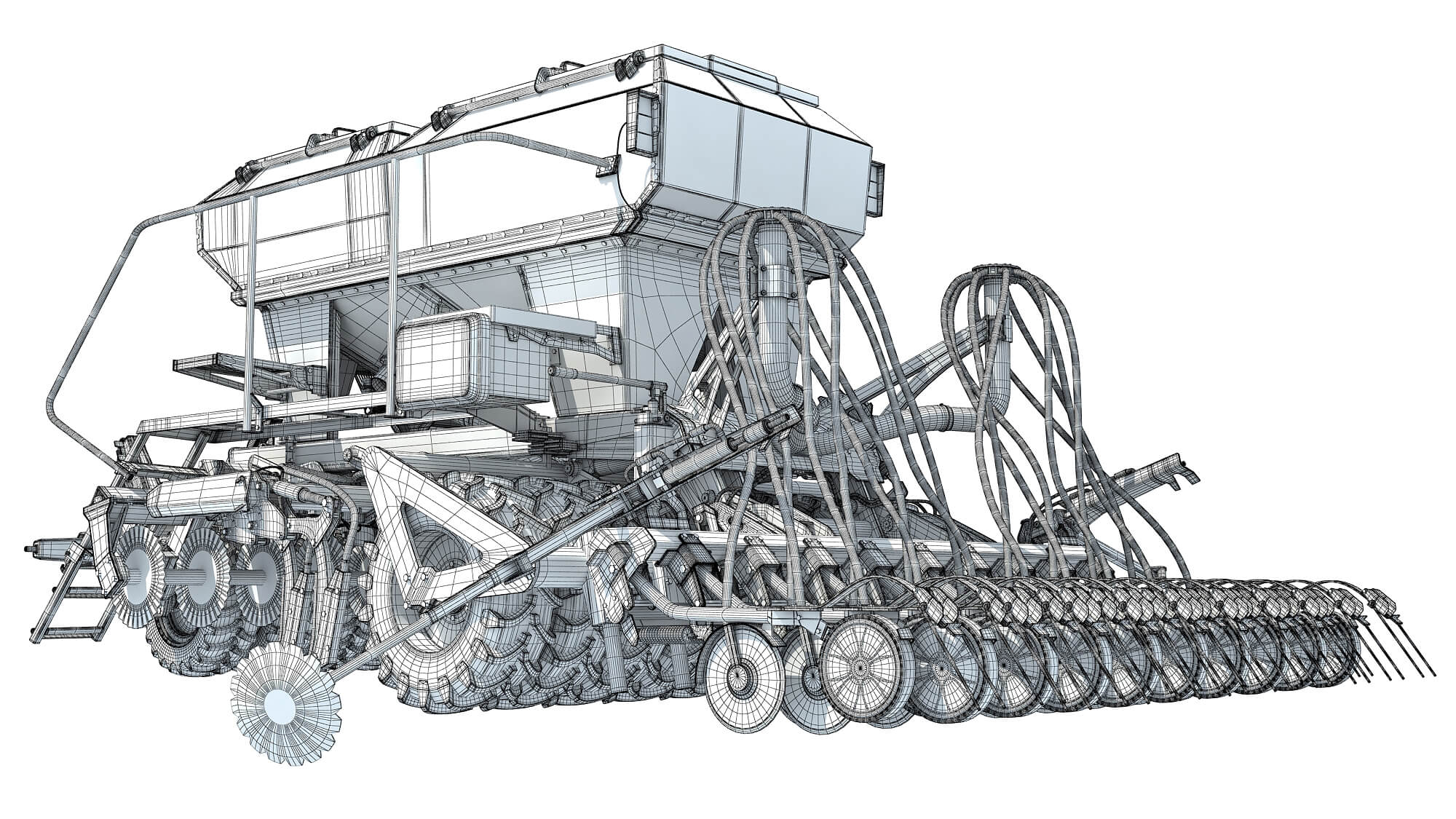 Trailed Planter Seeder - 3D Model by 3D Horse