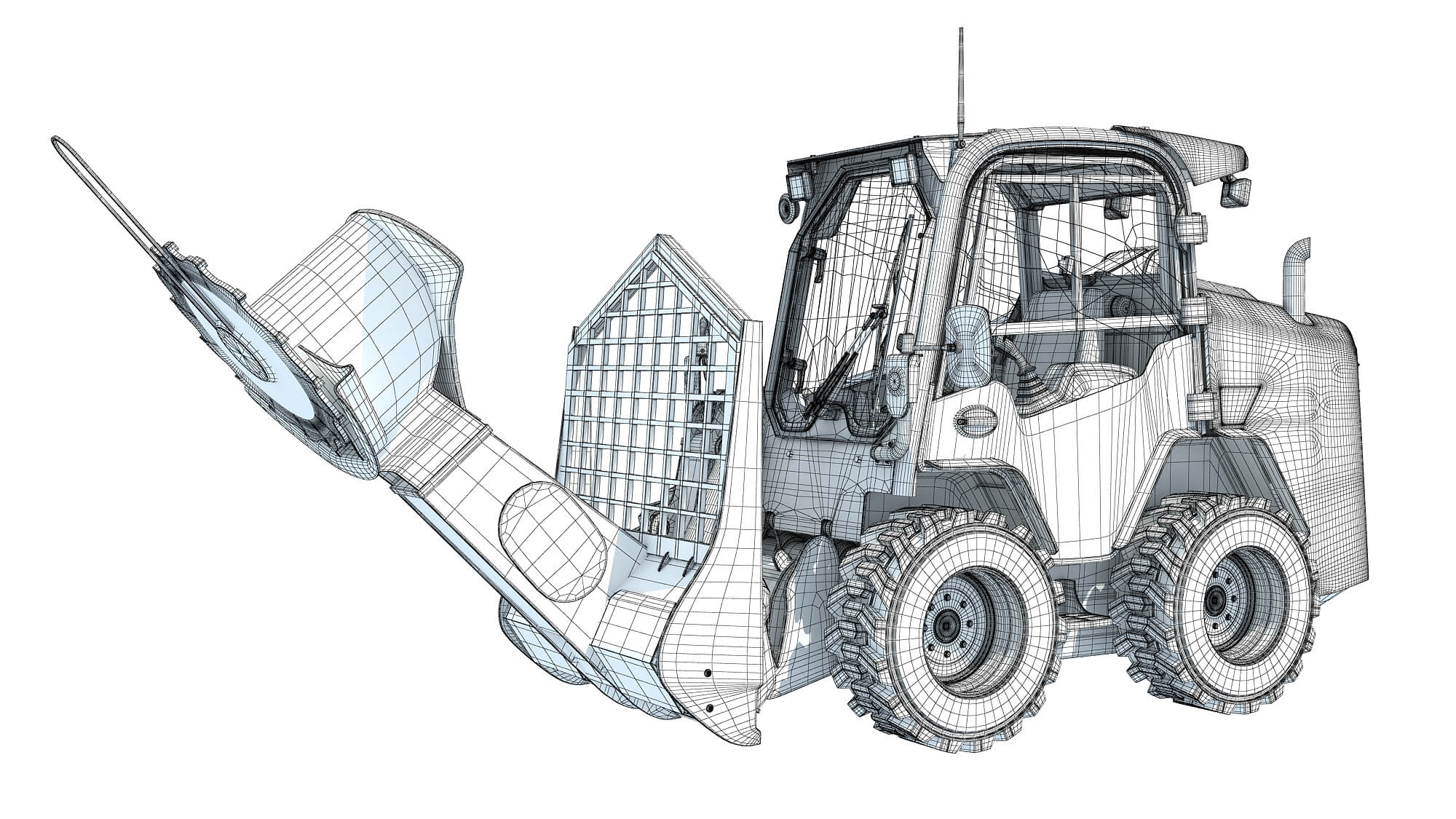 Tree Cutter Skid Steer Loader - 3D Model by 3D Horse