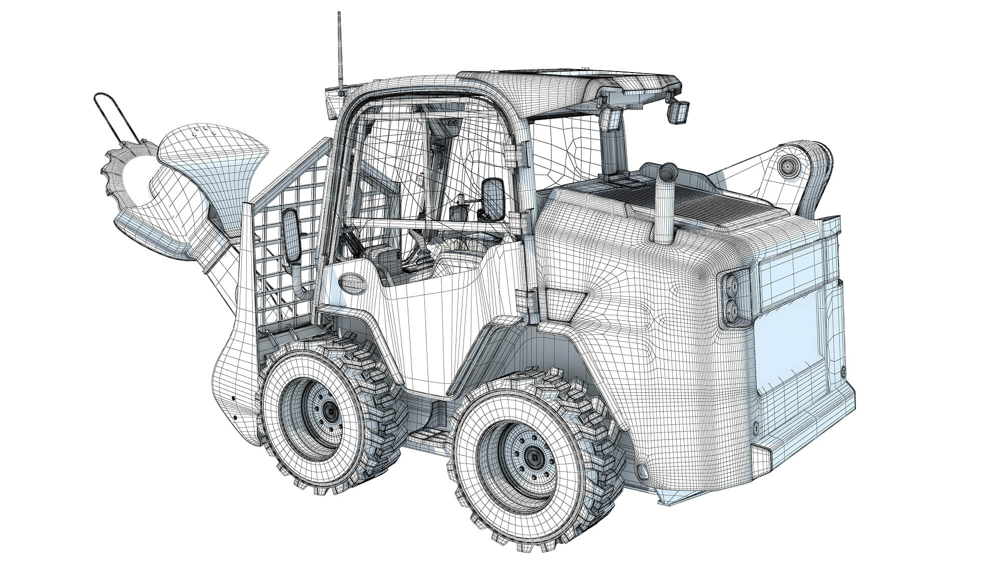 Tree Cutter Skid Steer Loader - 3D Model by 3D Horse
