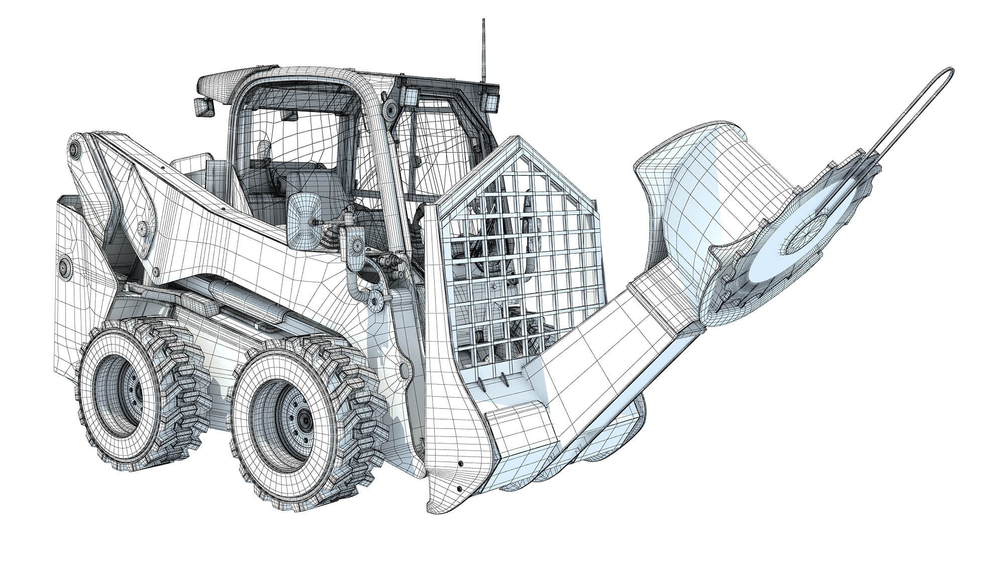 Tree Cutter Skid Steer Loader - 3D Model by 3D Horse