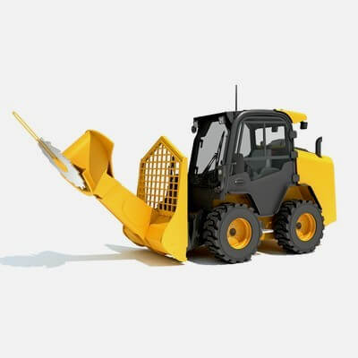 Tree Cutter Skid Steer Loader - 3D Model by 3D Horse