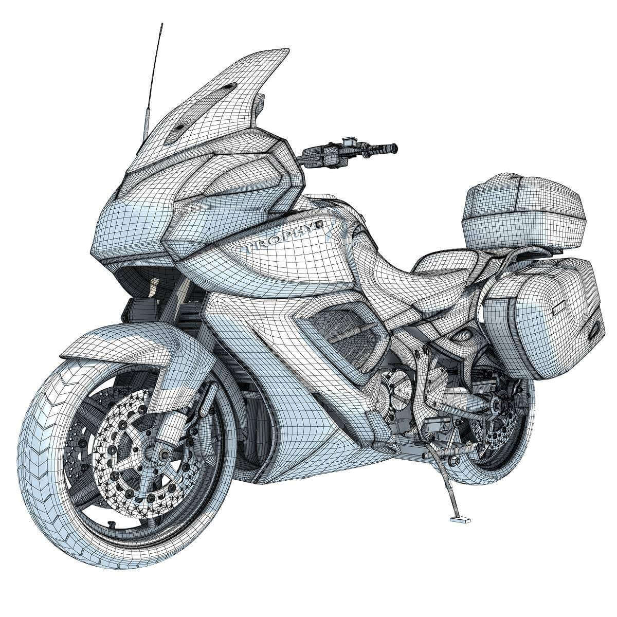 Triumph Trophy Motorcycle - 3D Model by 3D Horse