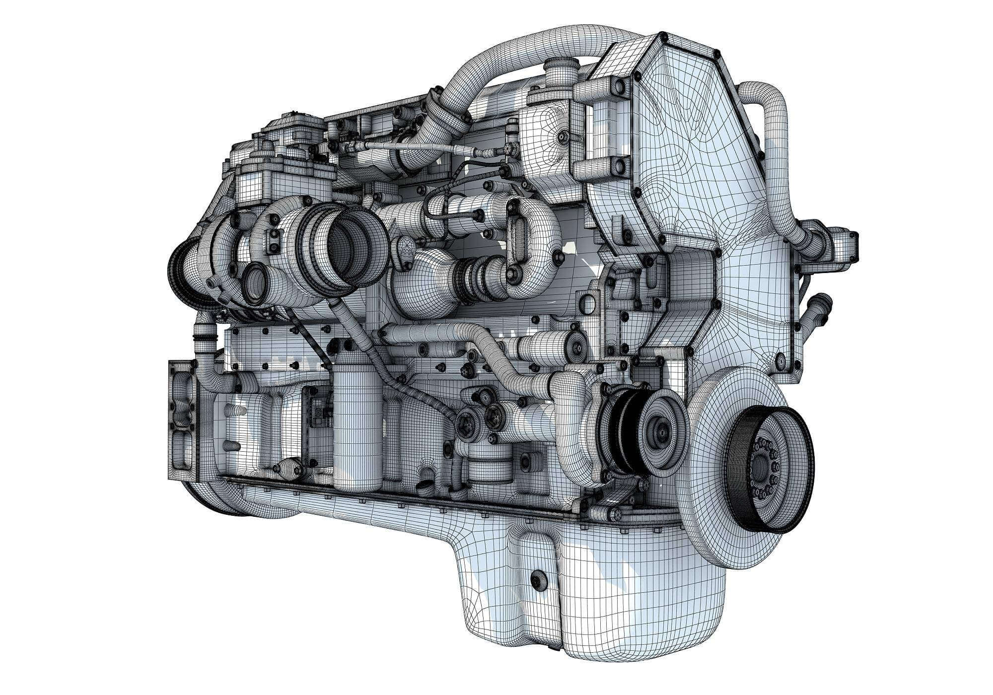Truck Engine - 3D Model by 3D Horse