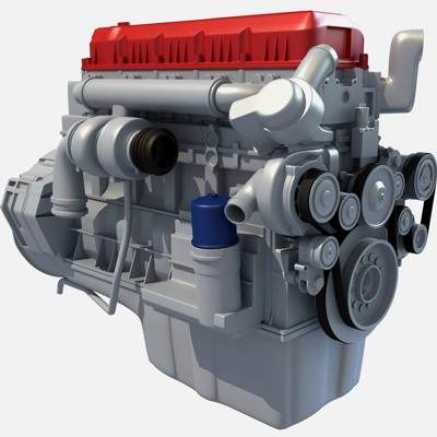Truck Engine - 3D Model by 3D Horse