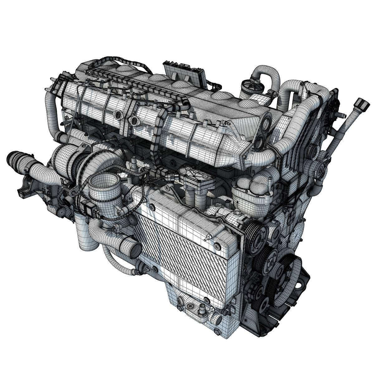 Truck Engine - 3D Model by 3D Horse