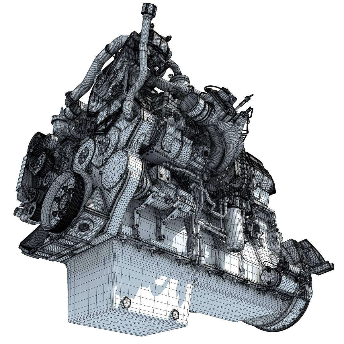 Truck Engine - 3D Model by 3D Horse