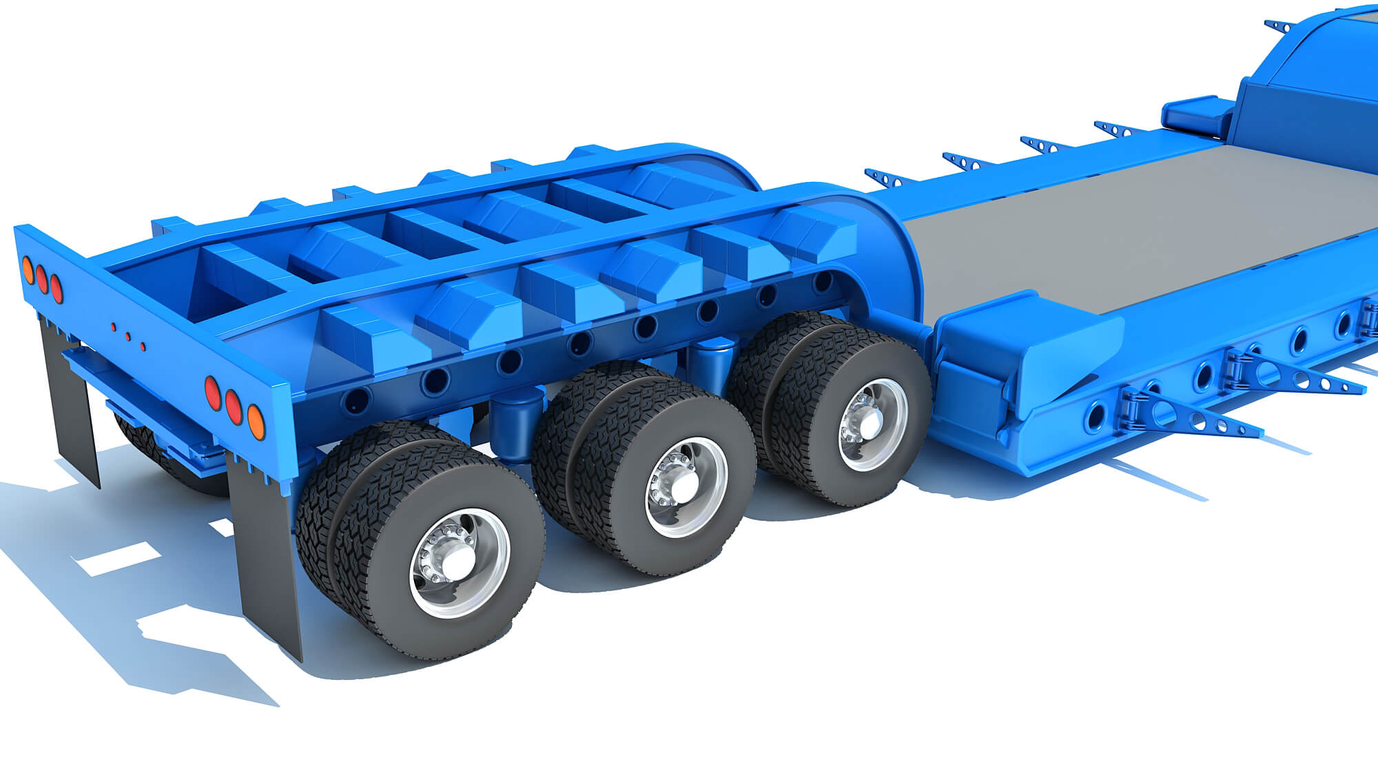 Truck with Lowboy Trailer - 3D Model by 3D Horse