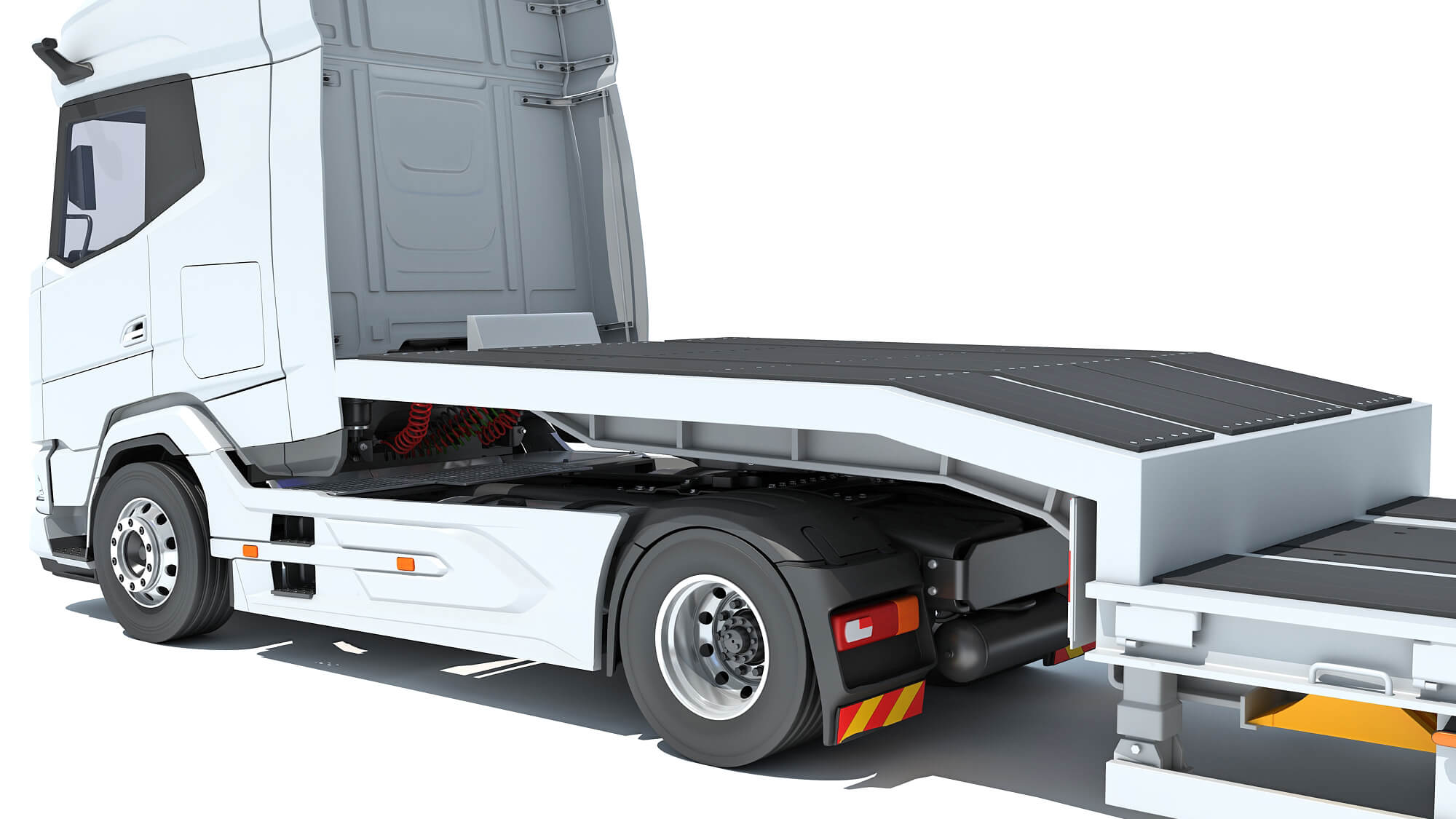 Truck with Platform Trailer - 3D Model by 3D Horse