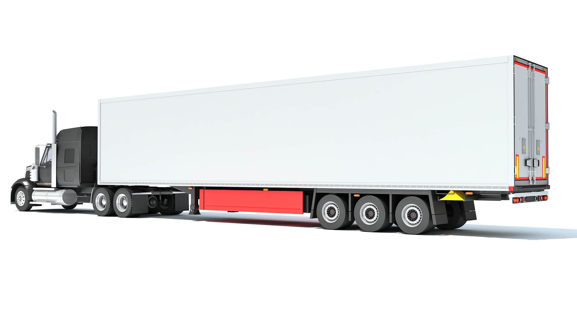 Truck with Reefer Refrigerator Trailer - 3D Model by 3D Horse