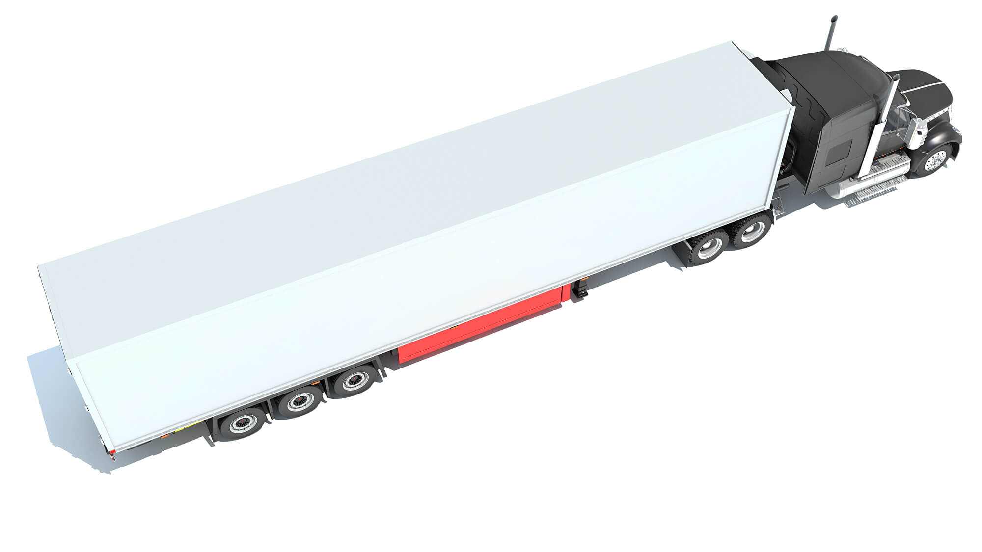 Truck with Reefer Refrigerator Trailer - 3D Model by 3D Horse
