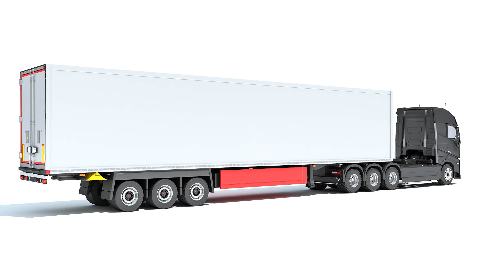 Truck with Reefer Refrigerator Trailer - 3D Model by 3D Horse