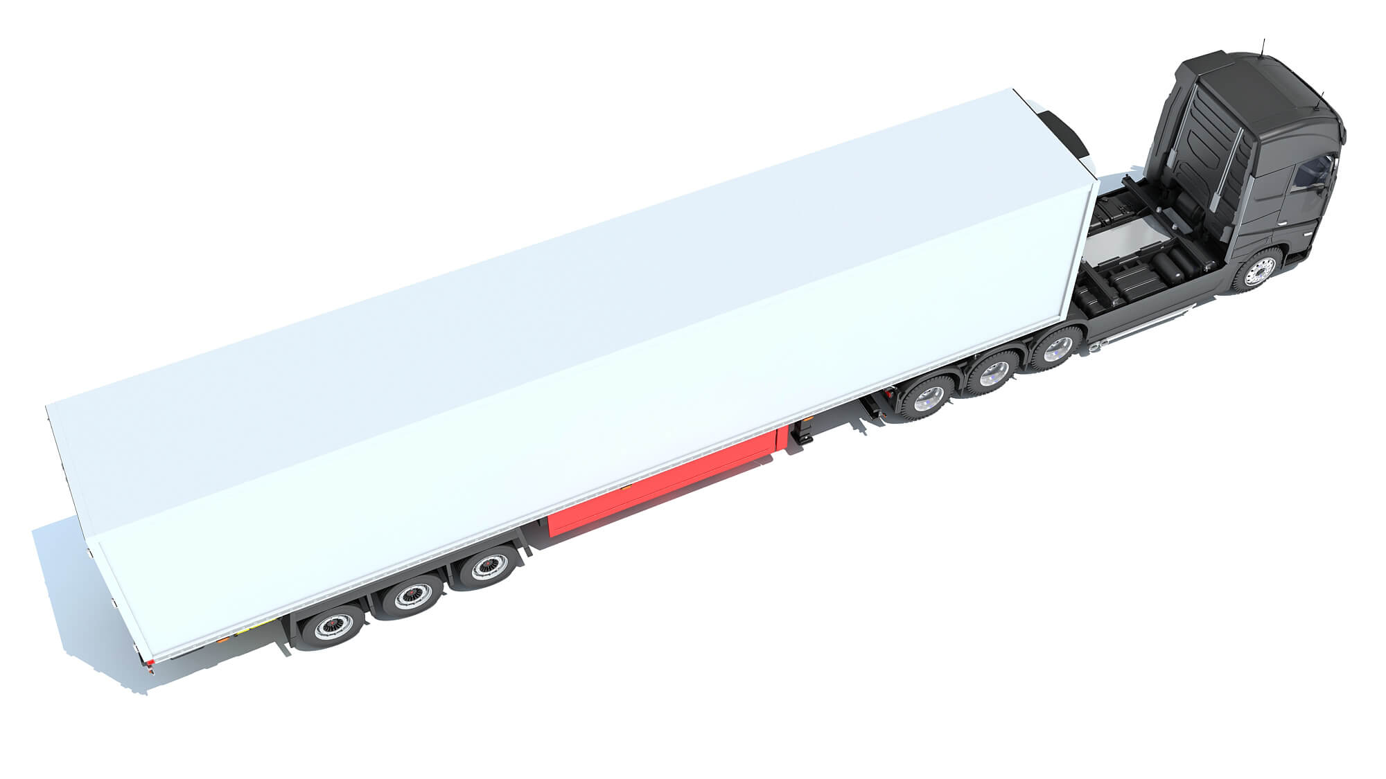 Truck with Reefer Refrigerator Trailer - 3D Model by 3D Horse