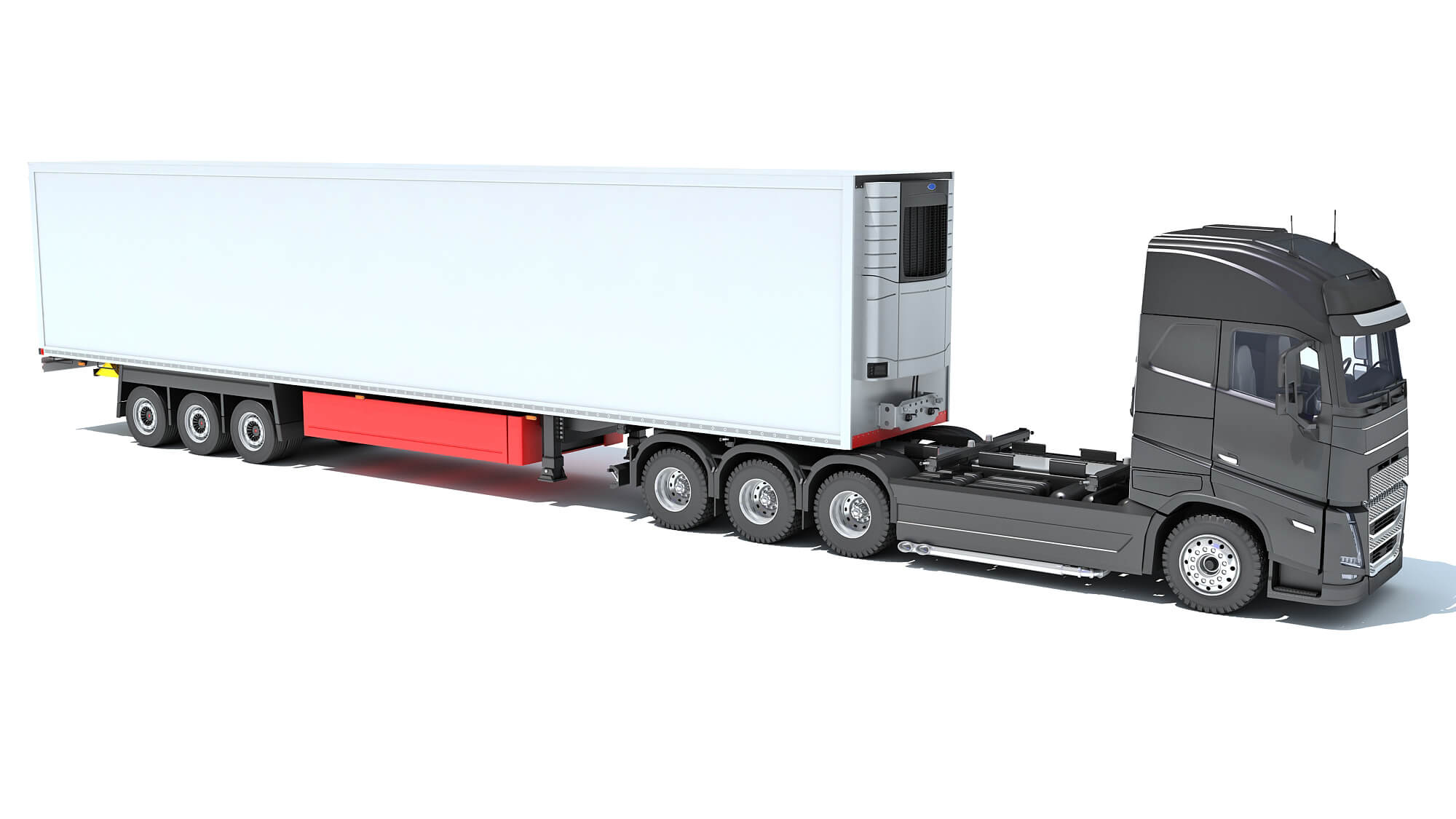 Truck with Reefer Refrigerator Trailer - 3D Model by 3D Horse