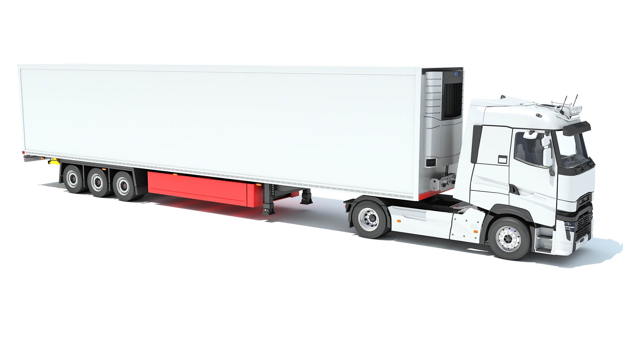 Truck with Reefer Refrigerator Trailer - 3D Model by 3D Horse