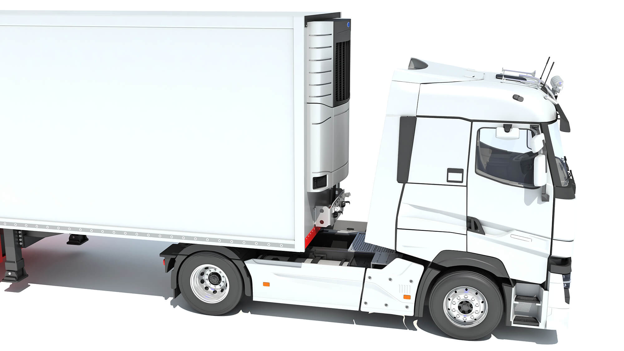 Truck with Reefer Refrigerator Trailer - 3D Model by 3D Horse