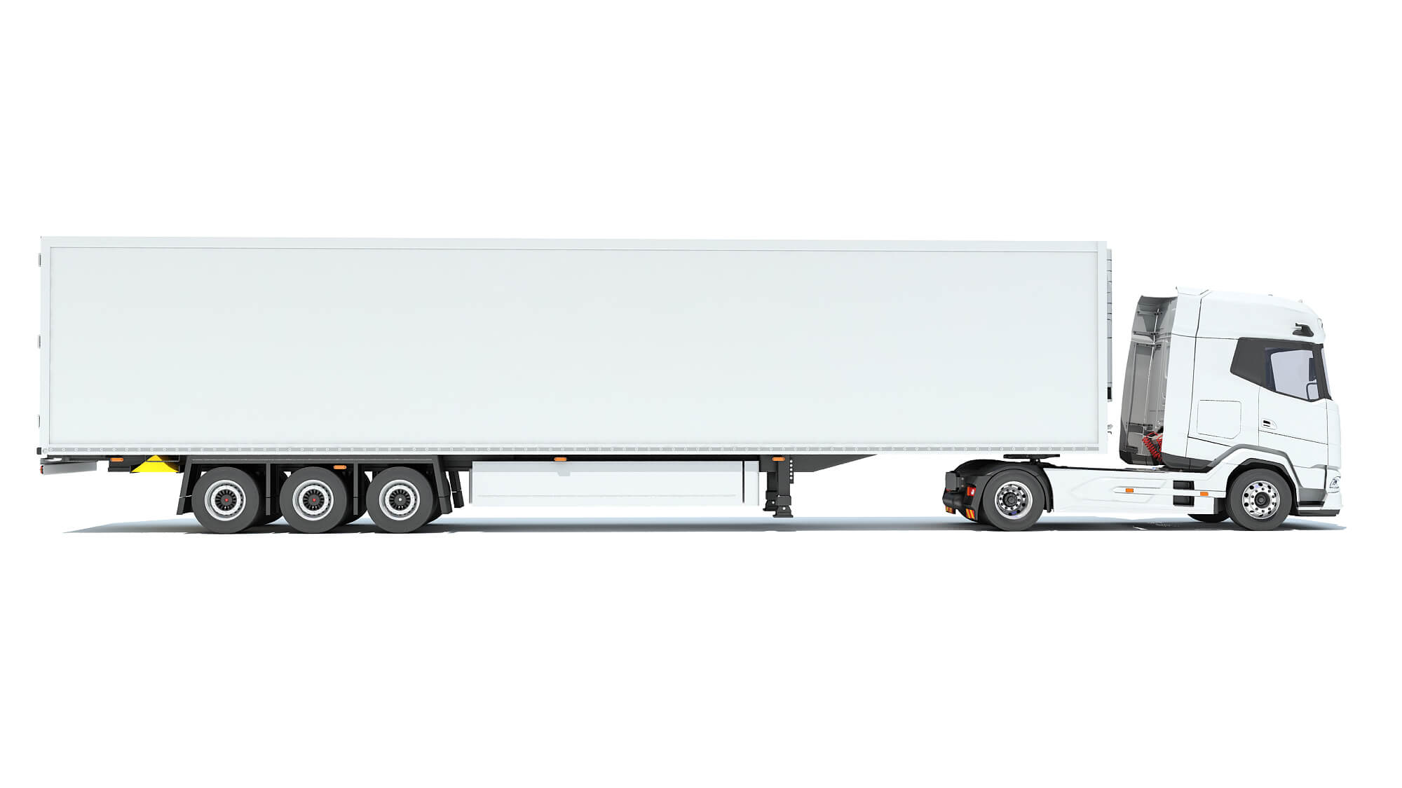 Truck with Reefer Refrigerator Trailer - 3D Model by 3D Horse