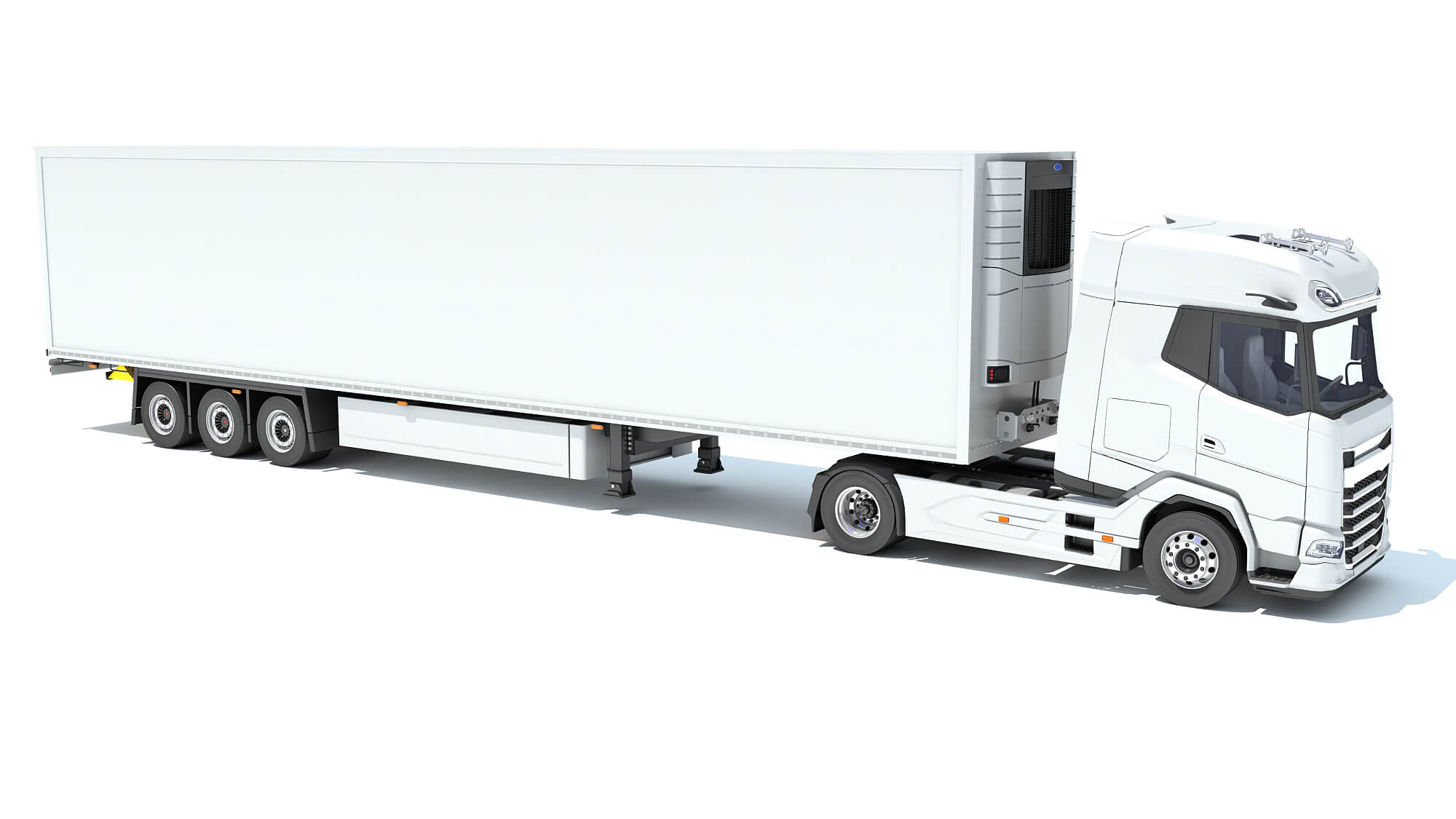 Truck with Reefer Refrigerator Trailer - 3D Model by 3D Horse