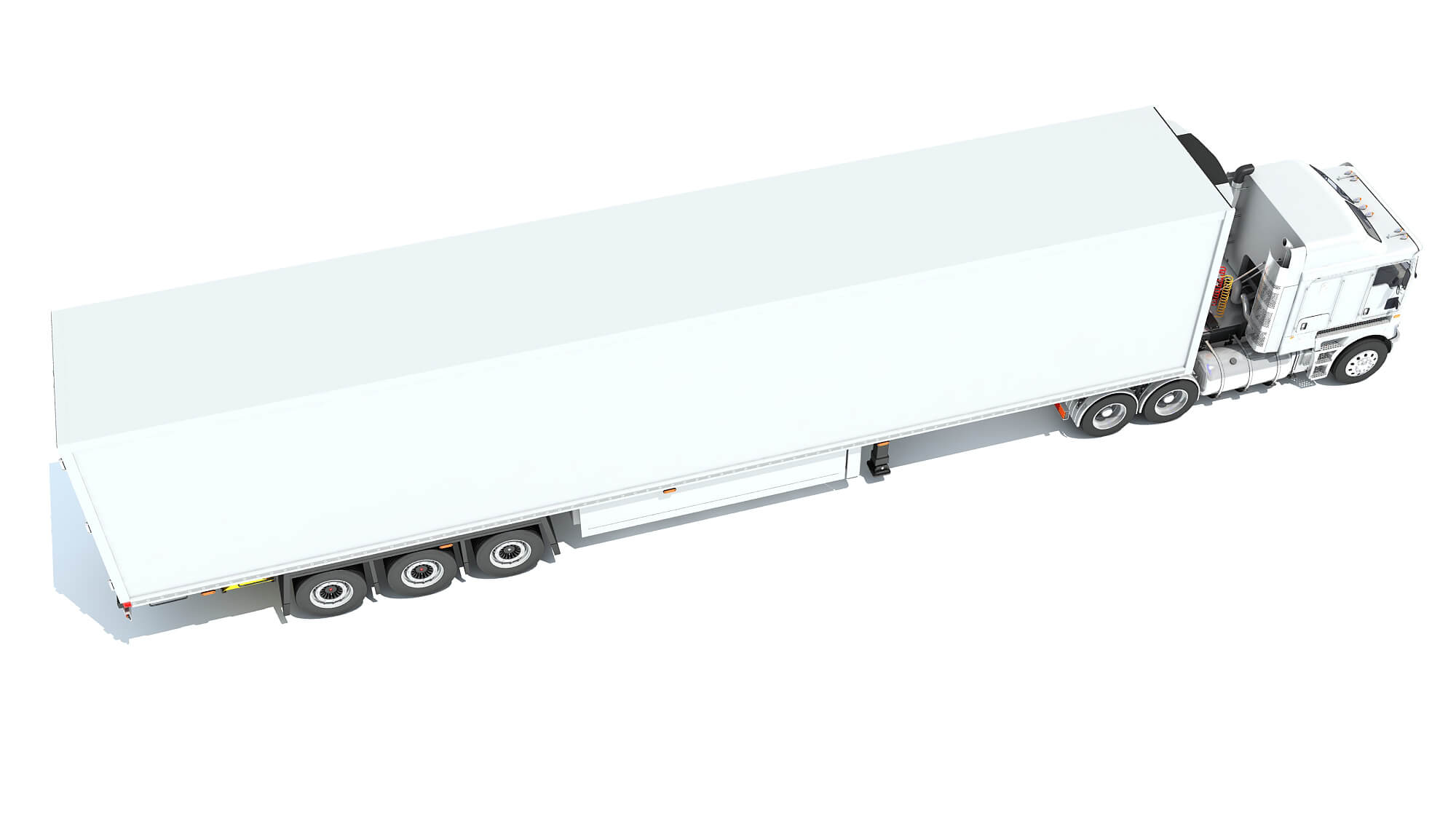 Truck with Reefer Refrigerator Trailer - 3D Model by 3D Horse