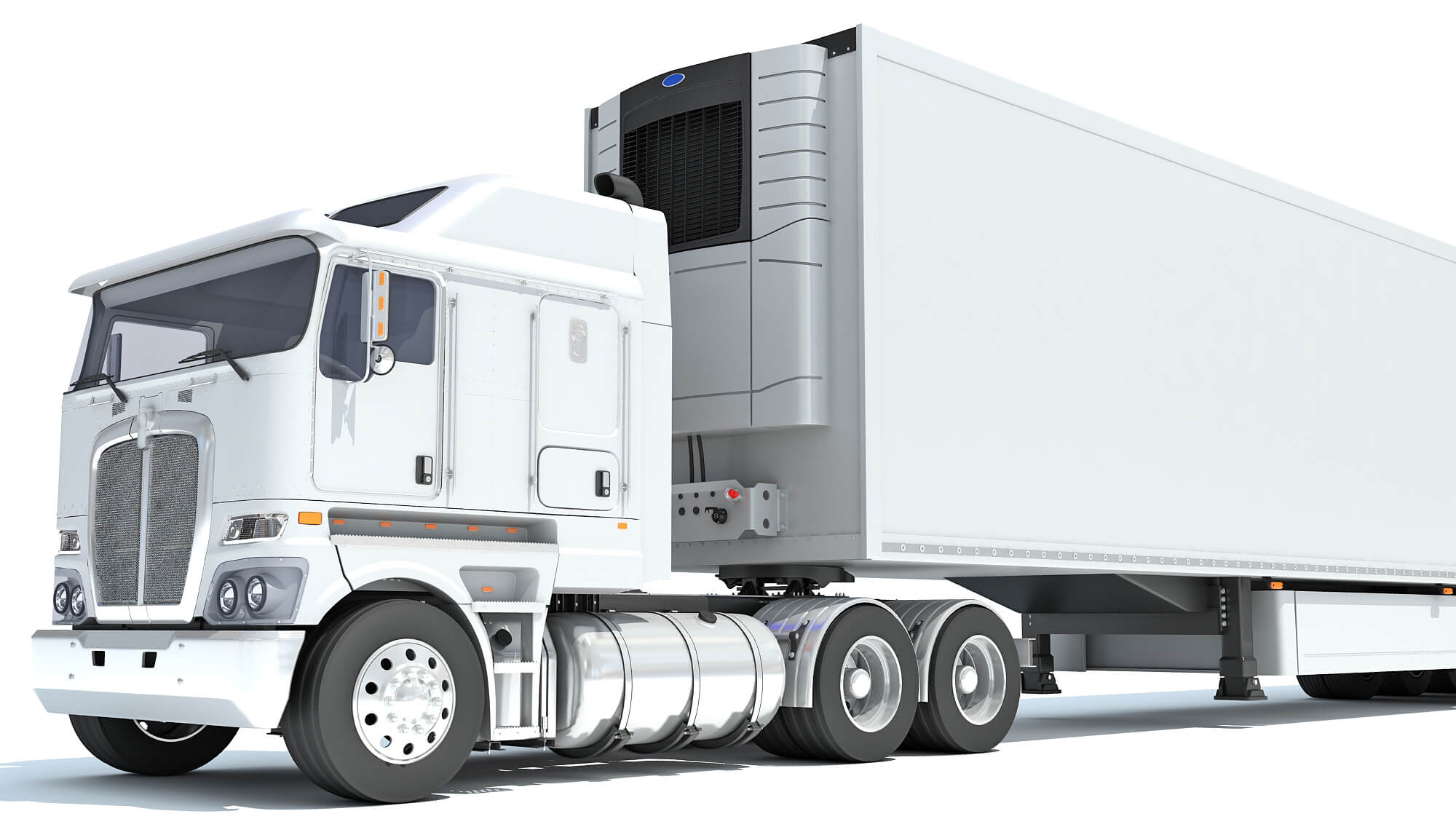 Truck with Reefer Refrigerator Trailer - 3D Model by 3D Horse