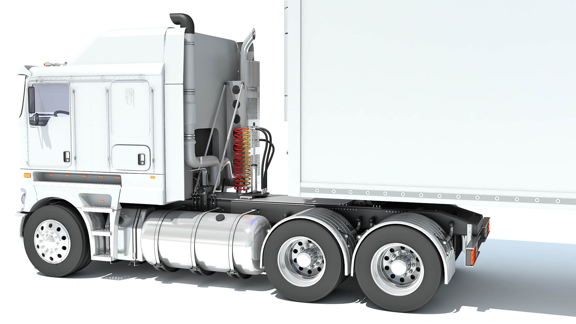 Truck with Reefer Refrigerator Trailer - 3D Model by 3D Horse