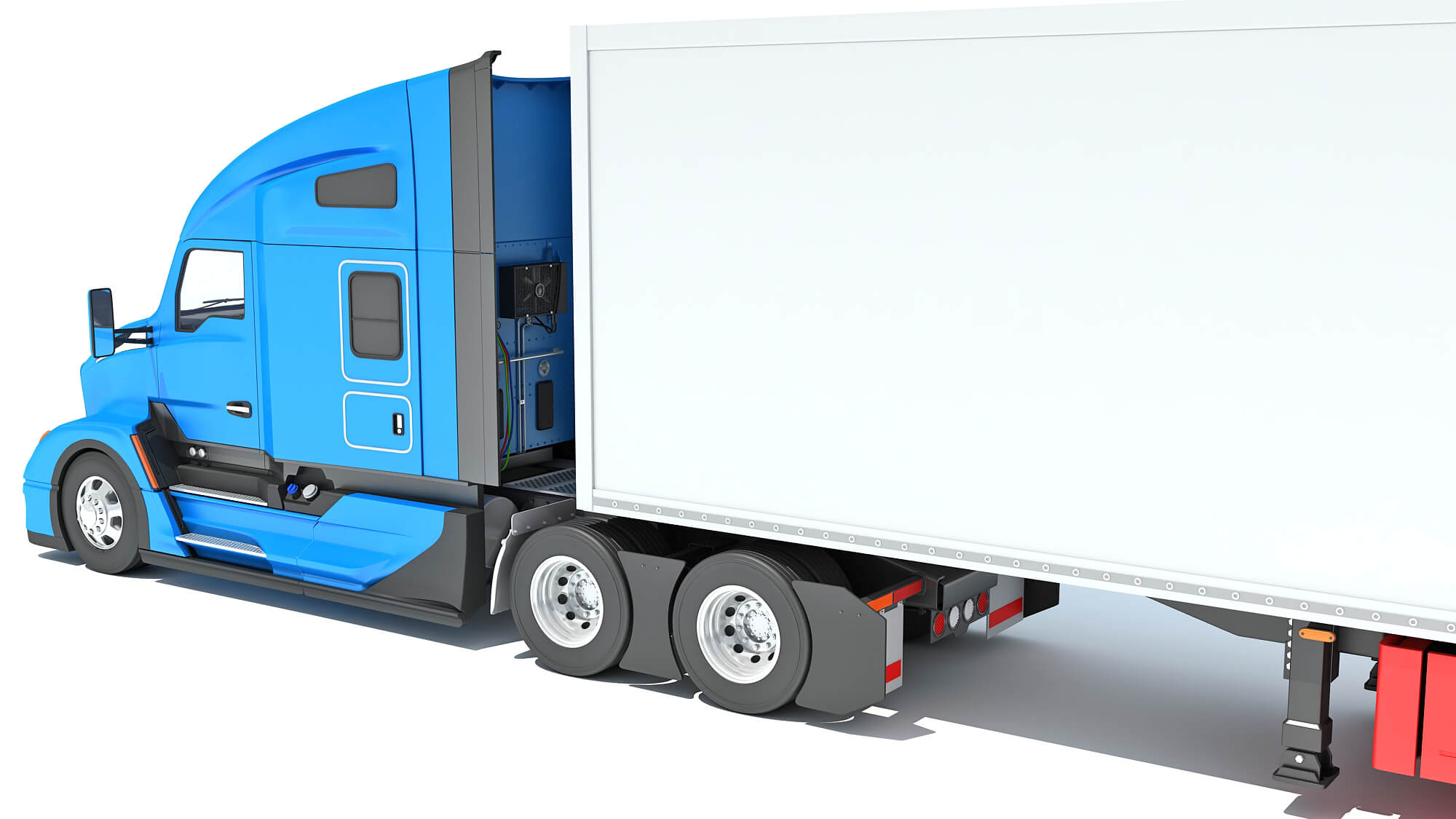 Truck with Reefer Refrigerator Trailer - 3D Model by 3D Horse